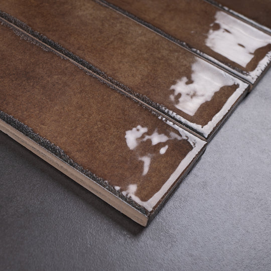 IR-MA-SW312 IRIS Marron Brown 3x12 Polished Ceramic Subway Tile Wall T ...