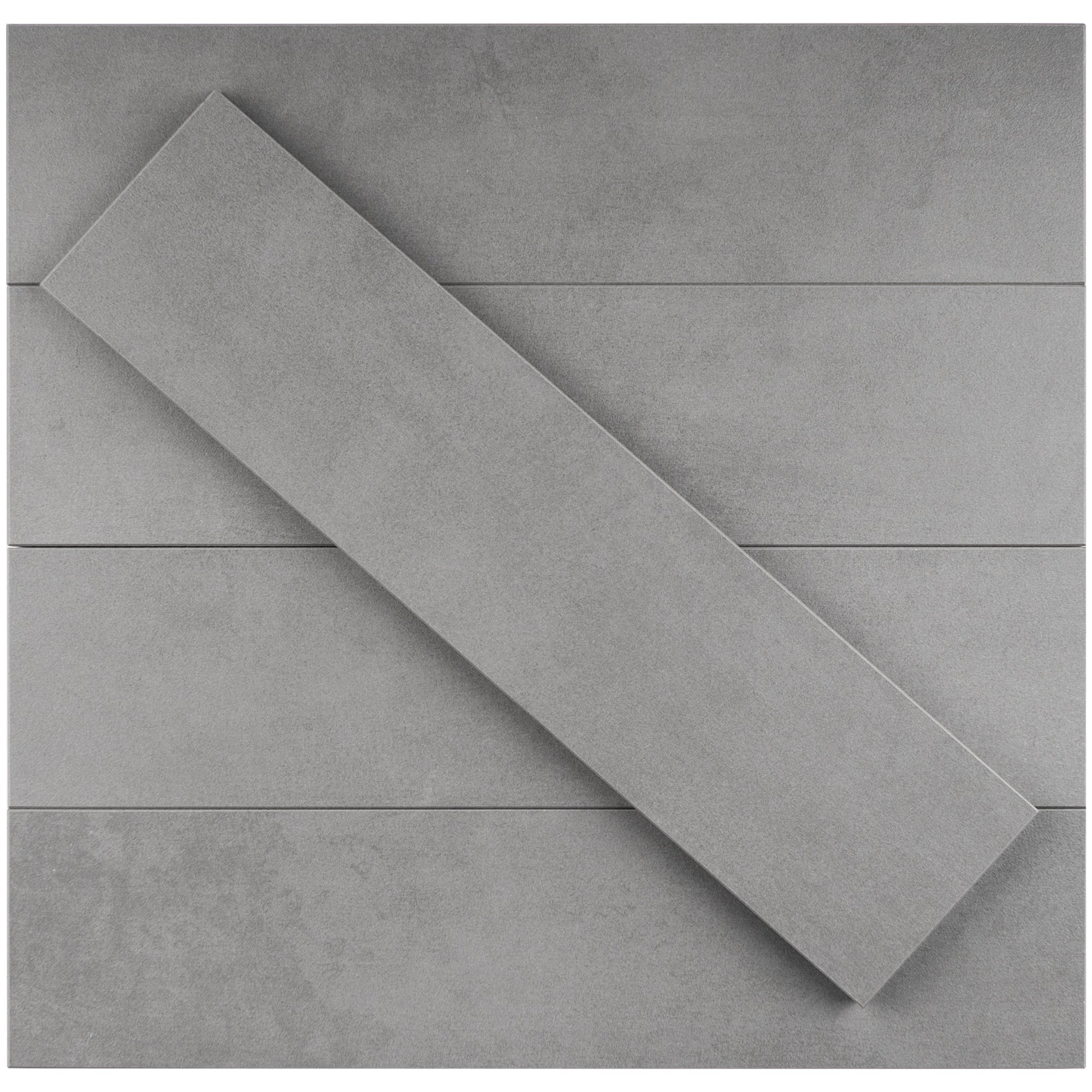 TULE-PLS LE LEGHE - Platino Gray Grey Subway Tile 3 in. x 12 in Porcel ...