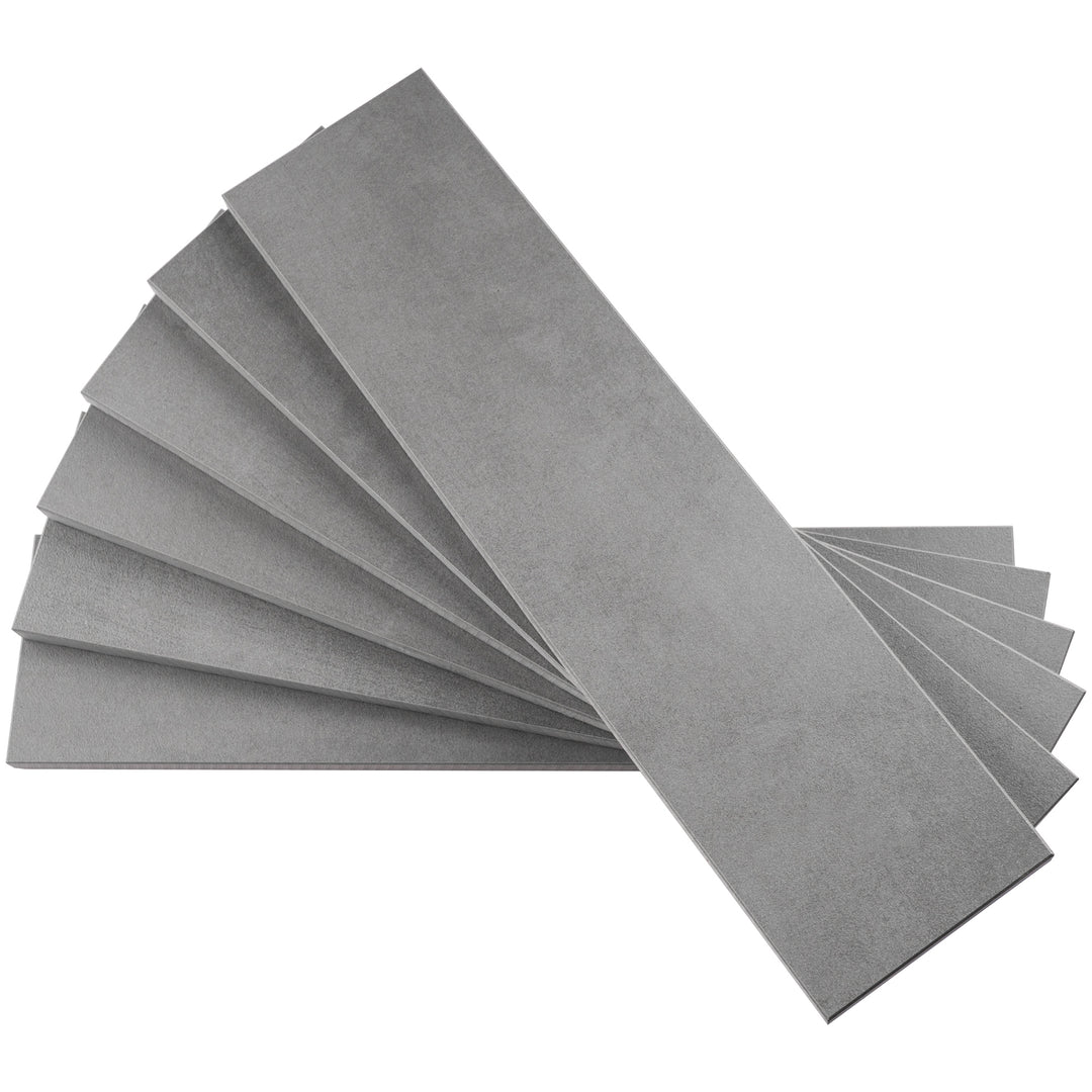 TULE-PLS LE LEGHE - Platino Gray Grey Subway Tile 3 in. x 12 in Porcel ...