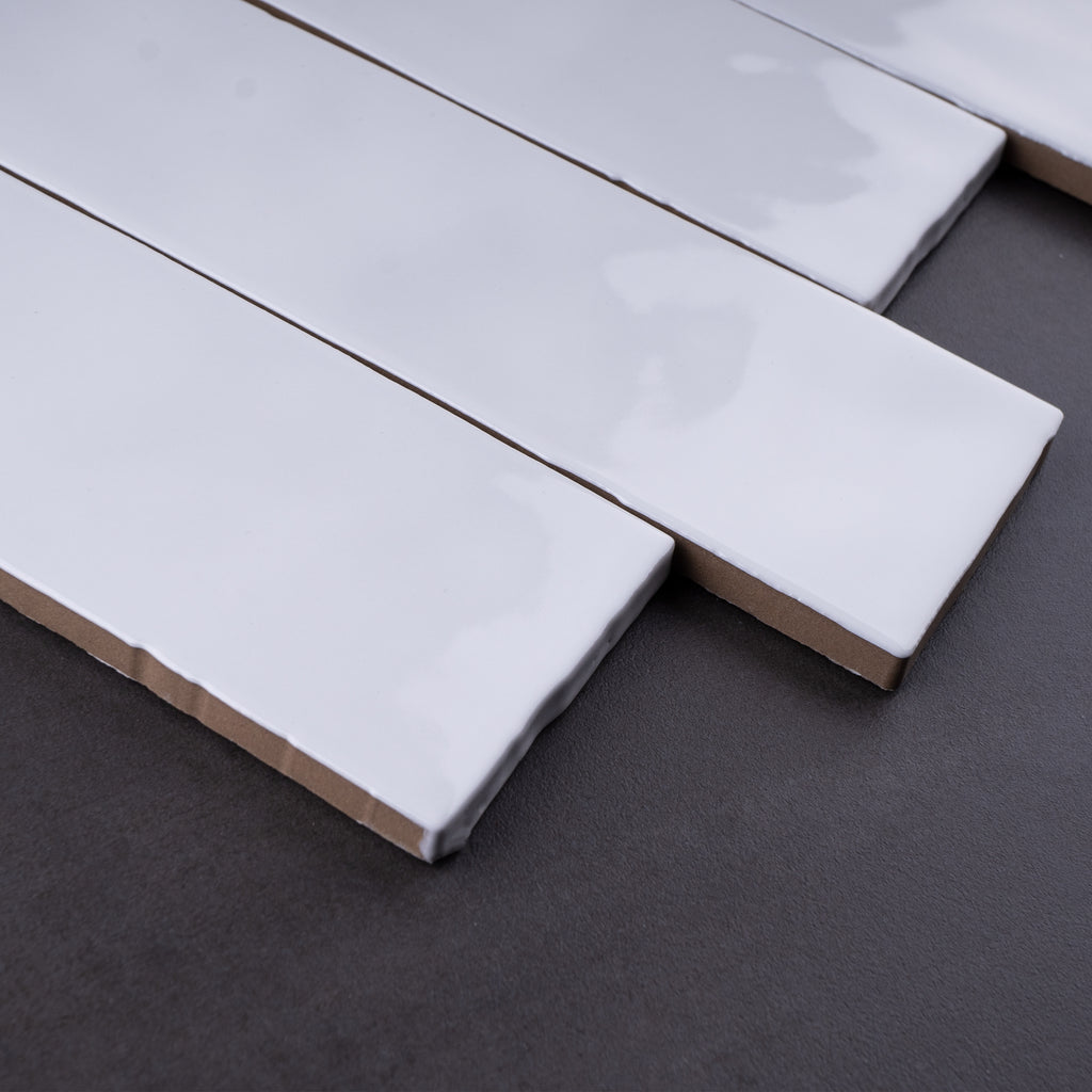 BO-WH-SW38- BORGO 2.6x7.9 White Polished Porcelain Subway Tile Wall an ...