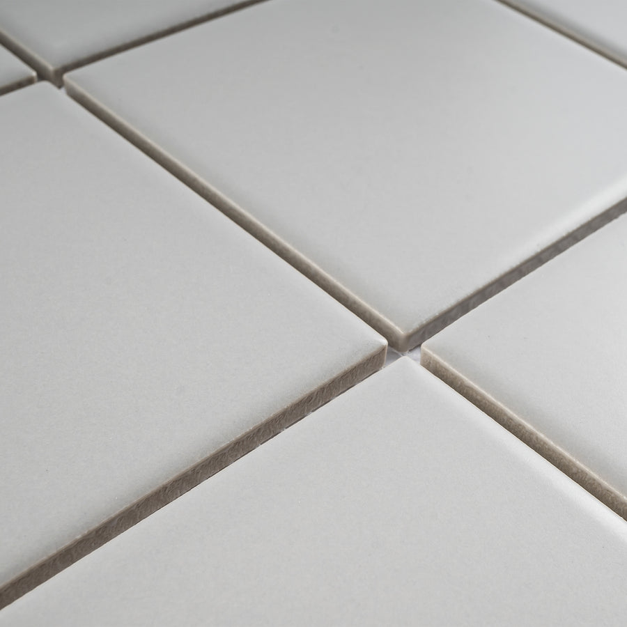 TPMG-12 4x4 Grey Porcelain Tile - Square Grey Porcelain Mosaic Tile ...