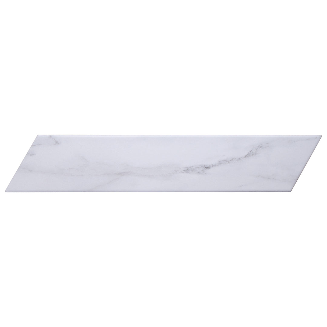 CA-WH-CHV Calacatta White 3x16 Chevron Porcelain Wall and Floor Tile ...