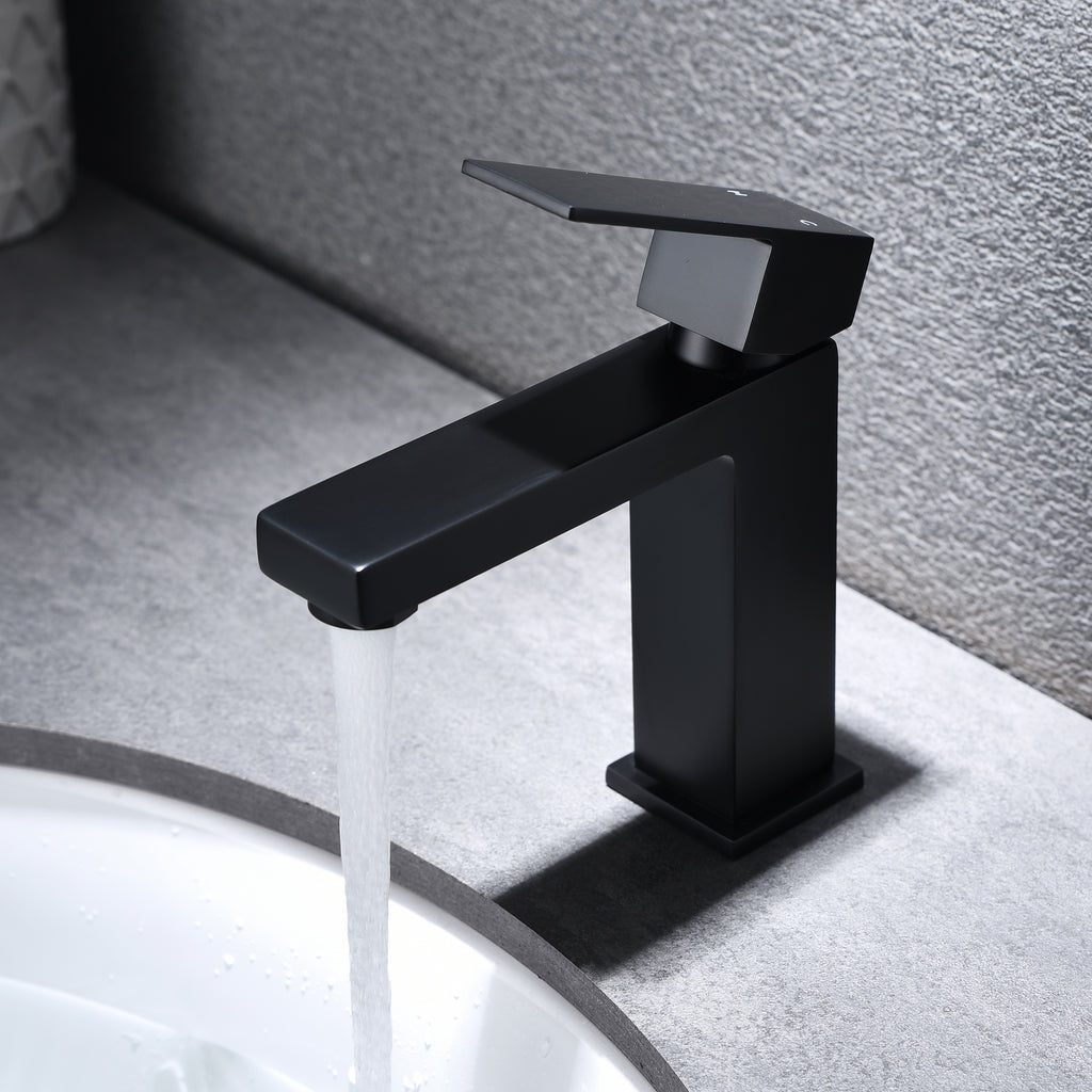 F6001-03 Luende Modern Single-Handle Bathroom Faucet (mat black) – Tile ...