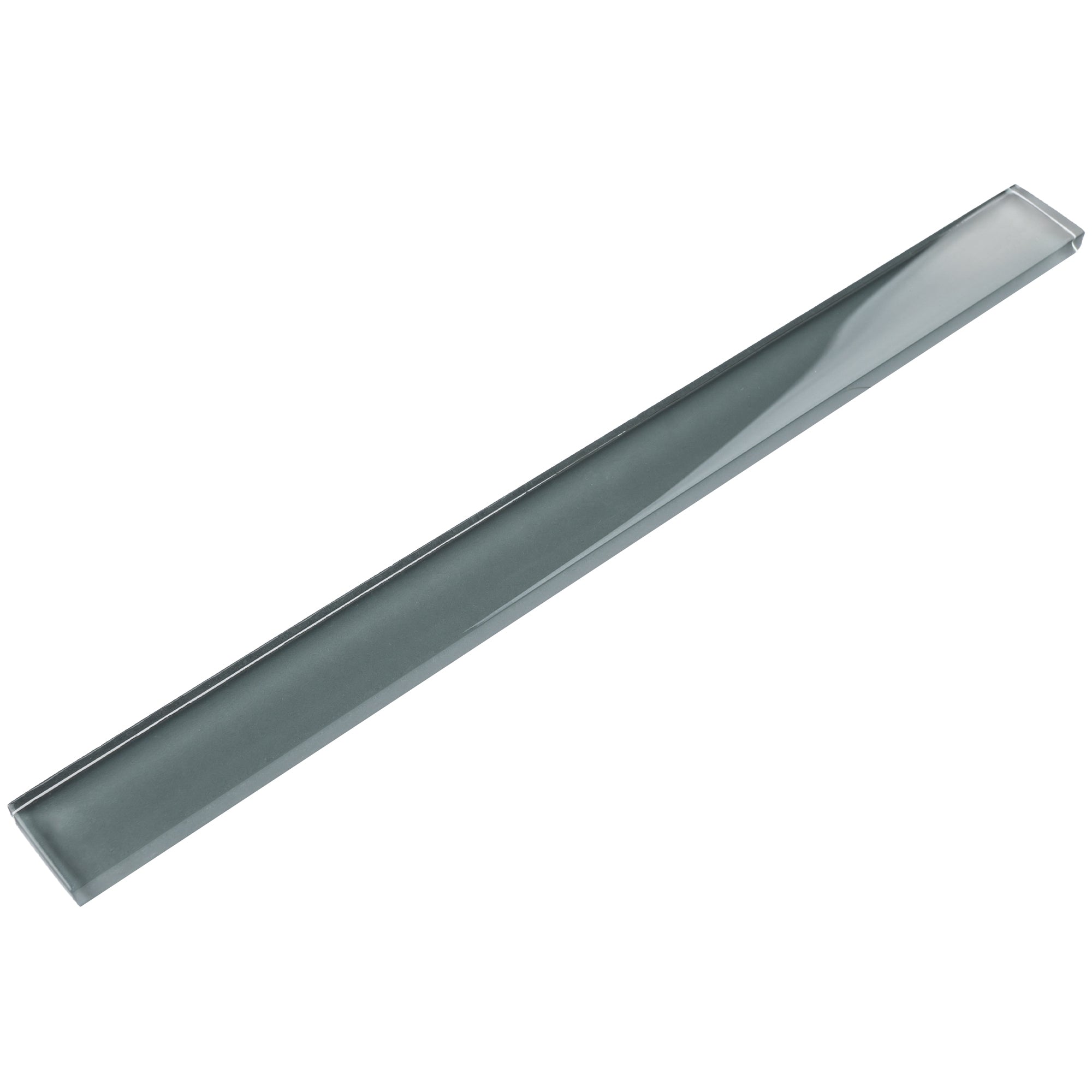 Grey Glass pencil liner trim wall tile 1"x12", 1/2"x12" – Tile Generation