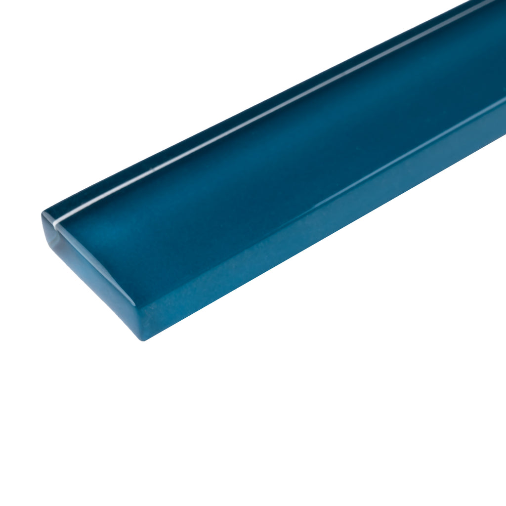 TCLING-15 Turquoise Glass Pencil Liner Trim Wall Tile Border 1"x12", 1 ...